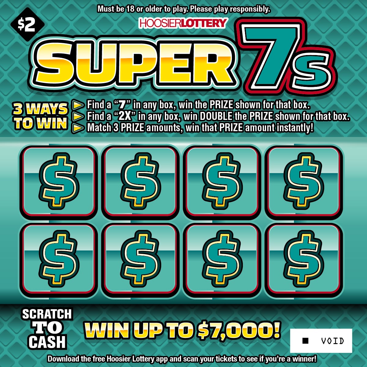 2553 - Super 7s - Hoosier Lottery